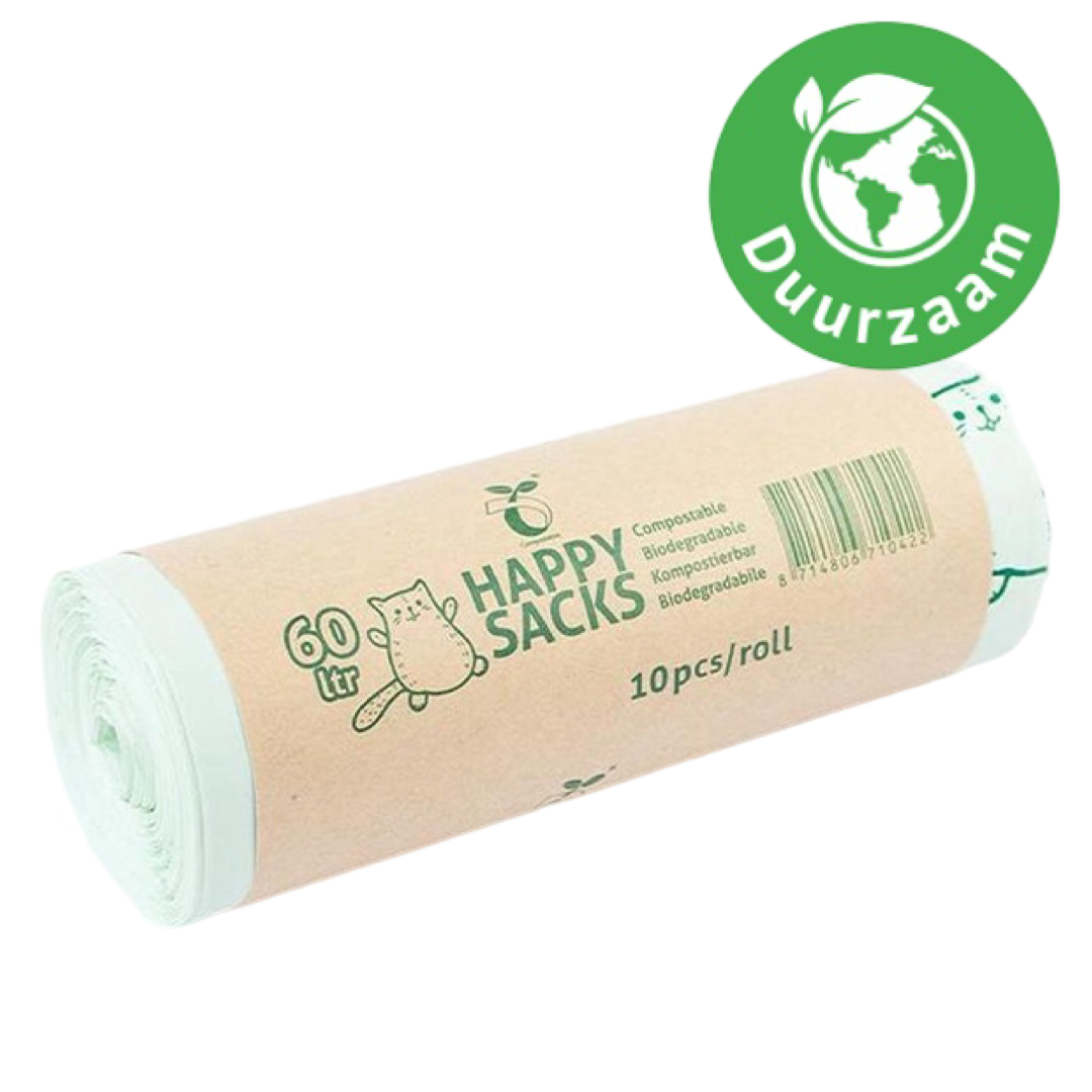 Happy Sacks Biozakken 60 Liter (60 x 80 x T30) – 400 stuks – 100% ...